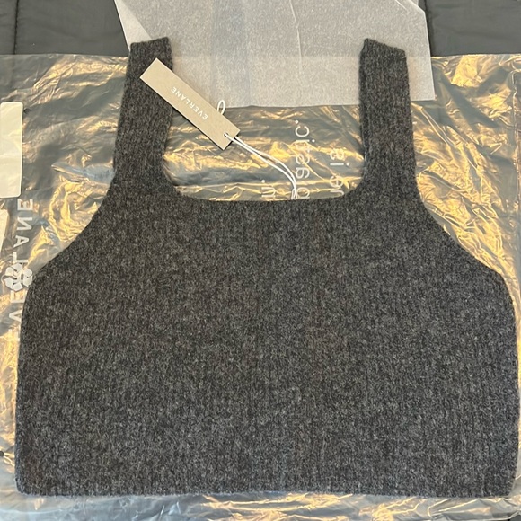 Everlane | Tops | Everlane Cozy Stretch Crop Tank Heathered Graphite ...